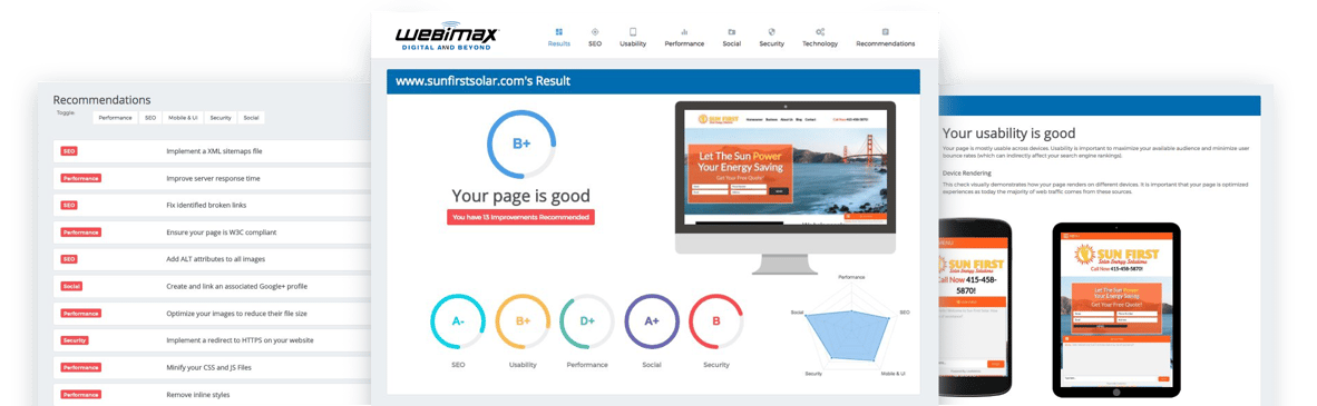 Free Website Analysis Tool by WebiMax